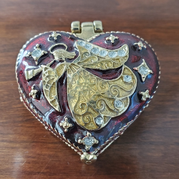 Monet | Other | Monet 21 Enamel Red Heart Shape Limoge Box | Poshmark